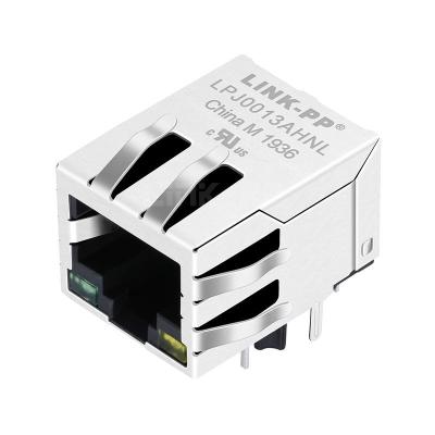 China RD1-125BAG1A Compatible LINK-PP LPJ0013AHNL 10/100 Base-T Tab Down Green/Yellow Led 1x1 Port Keystone Module RJ 45 Magnetic for sale