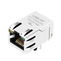 China Belfuse 0817-1A1T-11-F Compatible LINK-PP LPJ1026AGNL 10/100 Base-T Single Port RJ45 with Integrated Transformer Ethernet Connector Tab Up Yellow/Green Led for sale