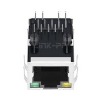 China X Multiple XMH-01-1-PP1-111-1P0 Compatible LINK-PP LPJ1149AGNL 10/100 Base-T Tab Up Yellow/Green Led Single Port POE RJ45 Magjack Connector for sale