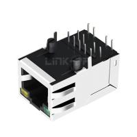China X Multiple XPJH-01D-4-P23-170 Compatible LINK-PP LPJ1153AHNL 10/100 Base-T Tab Up Green/Yellow Led Single Port POE Network RJ45 PCB Socket for sale
