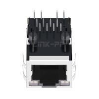 China WE MIC2411D-0117 Compatible LINK-PP LPJ6004A4NL 10/100 Base-T Tab Up G&Y/G&Y Led Single Port RJ 45 8 Pin Connector for sale
