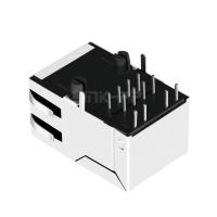 China WE 7499011124 Compatible LINK-PP LPJ6014AGNL 10/100 Base-T Tab Up Yellow/Green Led Single Port Shielded RJ45 Ethernet Socket for sale