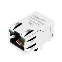 China Pulse JX10-0045NL Compatible LINK-PP LPJ6277AWNL 10/100 Base-T Tab Up Green/Green Led Single Port Shielded RJ 45 Female Connector for sale