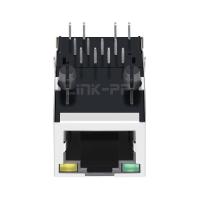 China Pulse J1006F01PNL Compatible LINK-PP LPJ1006BBNL 10/100 Base-T Tab Up Green/Yellow Led Single Port 8P8C RJ-45 Network for sale