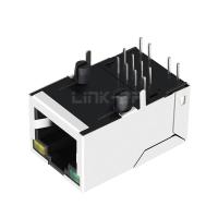 China Pulse J1006F01PNL Compatible LINK-PP LPJ1006BBNL 10/100 Base-T Tab Up Green/Yellow Led Single Port 8P8C RJ-45 Network for sale