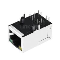 China X Multiple XMPH-01D-1-D25-110 Compatible LINK-PP LPJ1149BGNL 100 Base-T Cat5e RJ45 POE Magjack Connector Single Port Tab Up Yellow/Green Led for sale
