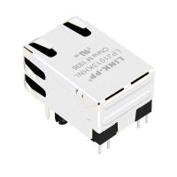 China Amphenol RJMG163217101NR Compatible LINK-PP LPJ1013KHNL 10/100 Base-T Tab Up Green/Yellow Led Single Port Shielded Network RJ 45 Connector Jack for sale