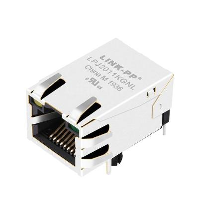 China Belfuse 08B0-1D1T-06-F Compatible LINK-PP LPJ2011KGNL 100 Base-T Connector RJ45 Magnetics Single Port Tab Up Yellow/Green Led for sale
