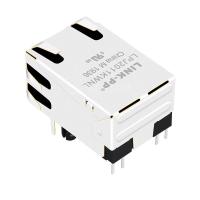 China Belfuse 0810-1G1T-06 Compatible LINK-PP LPJ2011KWNL 10/100 Base-T Tab Up Green/Green Led Single Port RJ-45 Ethernet Connector FastJacks for sale