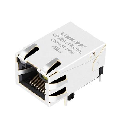China WE 7499011610 Compatible LINK-PP LPJ2011KONL 10/100 Base-T Tab Up Orange&Green/Yellow Led Single Port RJ45 PCB Mount Jack for sale