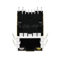 China WE MIC2411C-6131 Compatible LINK-PP LPJ2011KSNL 10/100 Base-T Tab Up Yellow/Orange&Green Led Single Port Integrated RJ45 FastJacks for sale