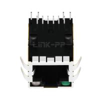 China YDS 47F-1212GDD2NL Compatible LINK-PP LPJ9011K26NL 10/100 Base-T Tab Up Green/Orange&Green Led Single Port Shielded RJ-45 Network Connector for sale