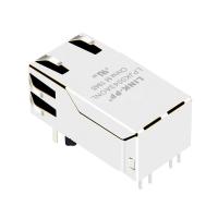 China Belfuse 0826-1X1T-AD-F Compatible LINK-PP LPJK0043AONL 100 Base-T Single Port Jack RJ45 Connector With POE Tab Up Orange&Green/Yellow Led for sale