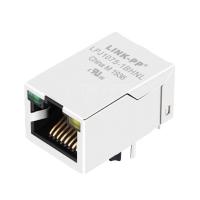 China RTA-110AHQ1A Compatible LINK-PP LPJ1075-1BHNL 100 Base-T Single Port RJ45 Magnetic POE Modular Jack Tab Up Green/Yellow Led for sale
