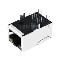 China RTA-110AHQ1A Compatible LINK-PP LPJ1075-1BHNL 100 Base-T Single Port RJ45 Magnetic POE Modular Jack Tab Up Green/Yellow Led for sale