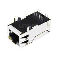 China Belfuse L826-1X1T-06-F Compatible LINK-PP LPJK0005AONL 10/100 Base-T Tab Up Orange&Green/Yellow Led 1x1 Port 8P8C Modular RJ45 Connectors for sale