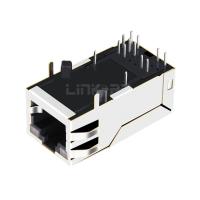 China Belfuse 0826-1B1T-57-F Compatible LINK-PP LPJK1014A55NL 10/100 Base-T Tab Up Orange&Green/Orange&Green Led 1x1 Port POE Connector Lan RJ45 Magjack for sale