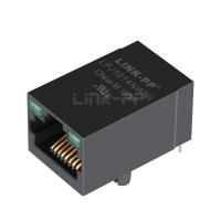 China Molex 48025-2090 Compatible LINK-PP LPJ1014NWNL 1000 Base-T 1x1 Port Unshielded Jack RJ45 Connector Tab Up Green/Green Led for sale