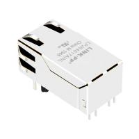 China Pulse JXK0-0125NL Compatible LINK-PP LPJK4017AINL 10/100 Base-T Tab Up Yellow&Green/Green Led 1x1 Port RJ45 Female PCB Connector for sale