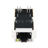 China Belfuse 0826-1X1T-57 Compatible LINK-PP LPJK1013AONL 10/100 Base-T RJ45 Ethernet  POE Magjack Tab Up Orange&Green/Yellow Led for sale