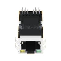 China Belfuse SI-53019-F Compatible LINK-PP LPJK0012AHNL 10/100 Base-T Tab Up Green/Yellow Led 1x1 Port Cat6 RJ-45 Filtered Connectors for sale