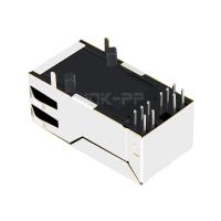 China Belfuse SI-53019-F Compatible LINK-PP LPJK0012AHNL 10/100 Base-T Tab Up Green/Yellow Led 1x1 Port Cat6 RJ-45 Filtered Connectors for sale