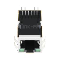 China Belfuse L826-1G1T-06-F Compatible LINK-PP LPJK0005AWNL 10/100 Base-T Tab Up Green/Green Led 1x1 Port Female RJ45 Socket Connection for sale