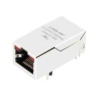 China X multiple XFVOIP5QS-CTxu1-2L Compatible LINK-PP LPJK4010B69NL 10/100 Base-T Tab Up Red/Red Led 1x1 Port POE RJ-45 Magjack Connector for sale
