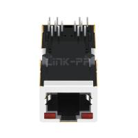 China X multiple XFVOIP5QS-CTxu1-2L Compatible LINK-PP LPJK4010B69NL 10/100 Base-T Tab Up Red/Red Led 1x1 Port POE RJ-45 Magjack Connector for sale