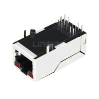 China X multiple XFVOIP5QS-CTxu1-2L Compatible LINK-PP LPJK4010B69NL 10/100 Base-T Tab Up Red/Red Led 1x1 Port POE RJ-45 Magjack Connector for sale