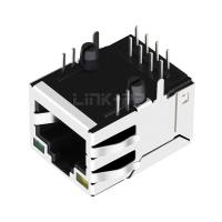China YDS 46F1202YGD2NL Compatible LINK-PP LPJ16112ADNL 10/100 Base-T Tab Up Yellow/Green Led Single Port 8P8C Shielded RJ45 PCB Connector for sale
