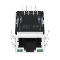 China Tyco 5-6605763-7 Compatible LINK-PP LPJ16112AFNL 10/100 Base-T Tab Up Green/Green Led Single Port Ethernet RJ45 Jacks for sale