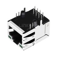 China Tyco 5-6605763-7 Compatible LINK-PP LPJ16112AFNL 10/100 Base-T Tab Up Green/Green Led Single Port Ethernet RJ45 Jacks for sale