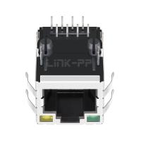 China Tyco C-5-6605578-1 Compatible LINK-PP LPJ16264A28NL Single Port Integrated RJ45 Fastjack 10/100 Base-T Tab Up Green/Yellow Led for sale