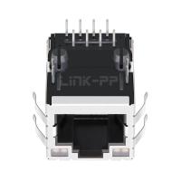 China WE 74980104400 Compatible LINK-PP LPJ16611A4NL 10/100 Base-T Tab Up Green&Yellow/Green&Yellow Led Single Port 8P8C Female RJ45 Connector for sale