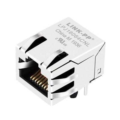 China Molex 934628320 Compatible LINK-PP LPJ16064CNL 10/100 Base-T Tab Up Without Led Single Port 8P8C RJ45 Ethernet Connectors for sale