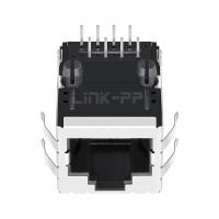 China Tyco 6605841-1 Compatible LINK-PP LPJ16664CNL 10/100 Base-T Tab Up Without Led Single Port Shielded Integrated RJ45 Ethernet Connection for sale