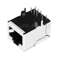 China WE 7499210001A Compatible LINK-PP LPJ16624DNL 10/100 Base-T RJ45 POE Cat5e Magnetics Jack Single Port Tab Up Without Led for sale