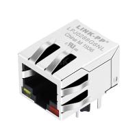 China BelFuse SI-40267 Compatible LINK-PP LPJ0288G6NL 10/100 Base-T Tab Down Yellow/Red Led Single Port RJ45 Shielded Connectors for sale