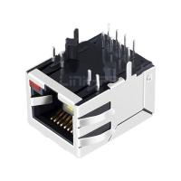 China BelFuse SI-40267 Compatible LINK-PP LPJ0288G6NL 10/100 Base-T Tab Down Yellow/Red Led Single Port RJ45 Shielded Connectors for sale