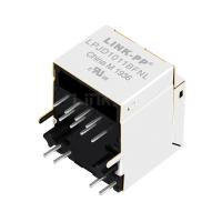 China Tyco 1840419-1 Compatible LINK-PP LPJD1011BFNL 10/100 Base-T Vertical RJ45 Connector Green/Green LED for sale