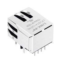 China LPJ0141GENL 10/100 Base-T 8P8C G/Y Leds TVS Higher Isolation Single Port RJ 45 Network Connector for sale