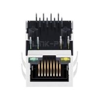 China LPJ0158GDNL 10/100 Base-T Y/G Leds Single Port RJ45 Female Connector for sale