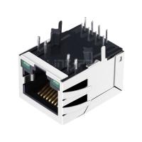 China LPJ4012GFNL 10/100 Base-T Green/Green Led Tab Down 8P8C Single Port Ethernet RJ45 Connector for sale