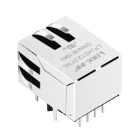 China LPJ4012GFNL 10/100 Base-T Green/Green Led Tab Down 8P8C Single Port Ethernet RJ45 Connector for sale