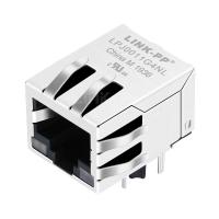 China LPJ0011G4NL 10/100 Base-T Single Port RJ45 Jack Connector Tab Down Green&Yellow/Green&Yellow LED for sale
