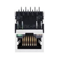 China LPJ4230H7NL 10/100 Base-T PoE+ Lan Jack RJ45 Female Connector Tab Down Rectifier Bridge Yellow&Green/Green Led for sale