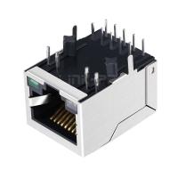China LPJ4230H7NL 10/100 Base-T PoE+ Lan Jack RJ45 Female Connector Tab Down Rectifier Bridge Yellow&Green/Green Led for sale