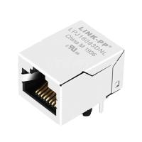 China LPJ16093DNL 10/100 Base-T Single Port RJ45 Magnetic Modular Jacks Tab Up Without Led for sale