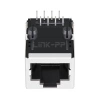 China LPJ16093DNL 10/100 Base-T Single Port RJ45 Magnetic Modular Jacks Tab Up Without Led for sale